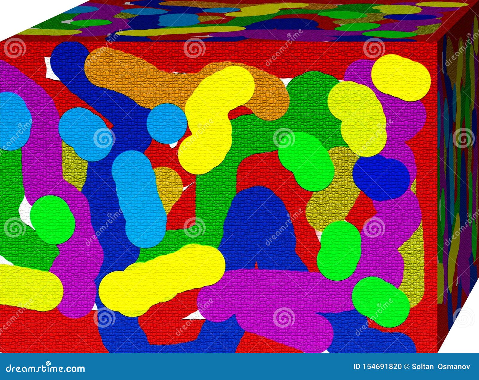 A Box of Abstraction Colors. Cubism. Stock Illustration - Illustration ...