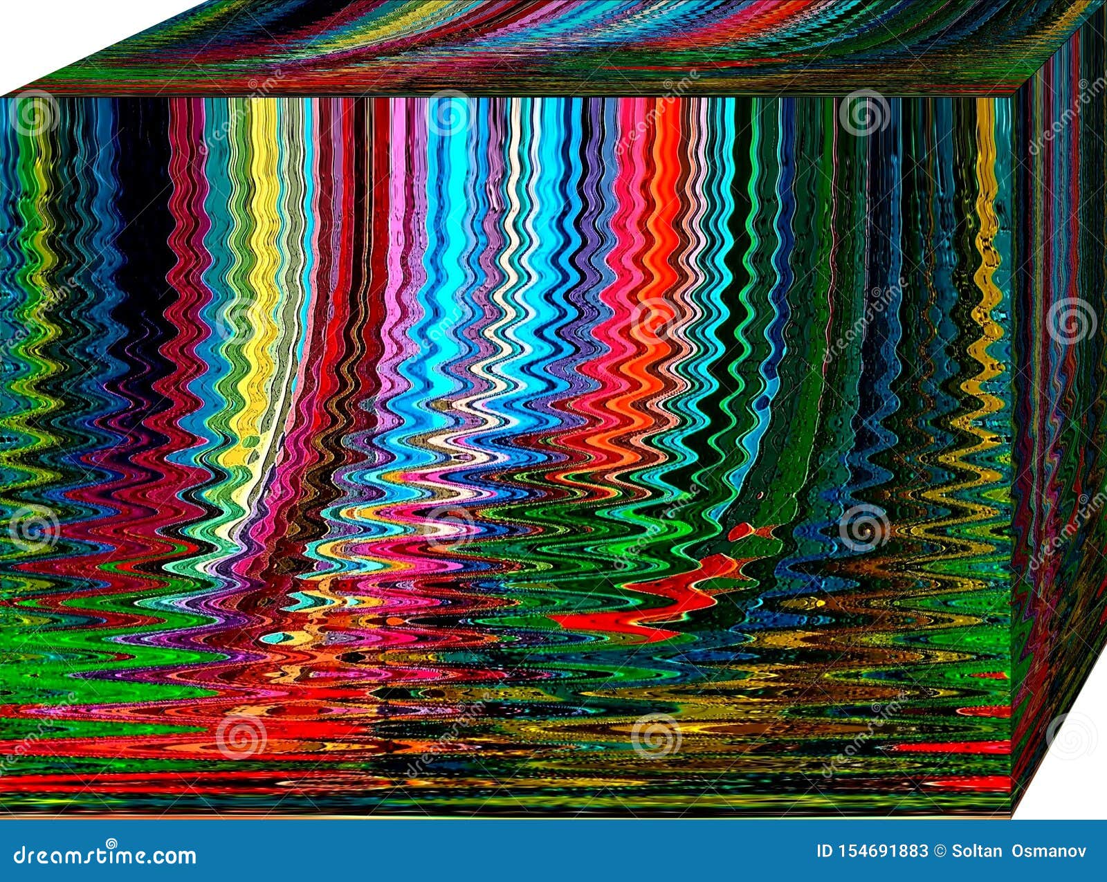 A Box of Abstraction Colors. Cubism. Stock Illustration - Illustration ...