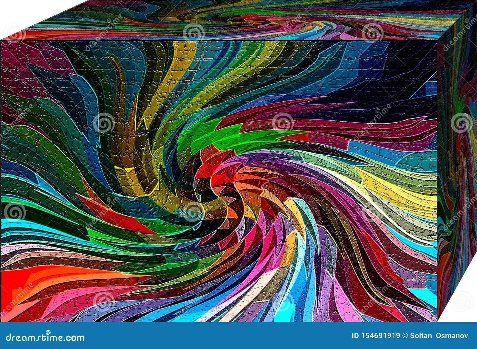 A Box of Abstraction Colors. Cubism. Stock Illustration - Illustration ...