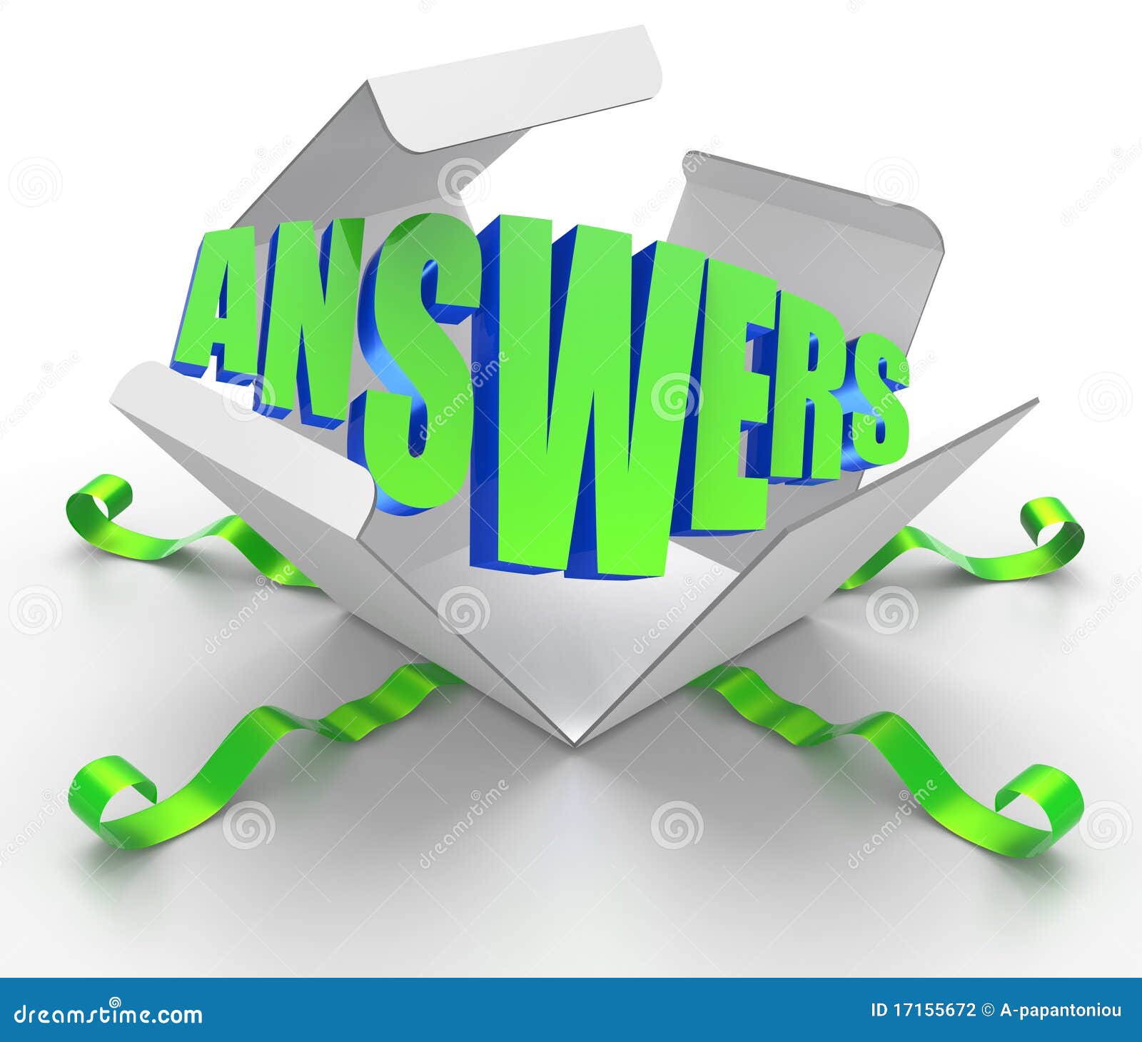 Box of Answers stock illustration. Illustration of render - 17155672