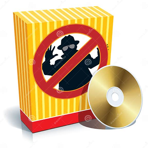 Box with anti-spy sign stock vector. Illustration of black - 5841875