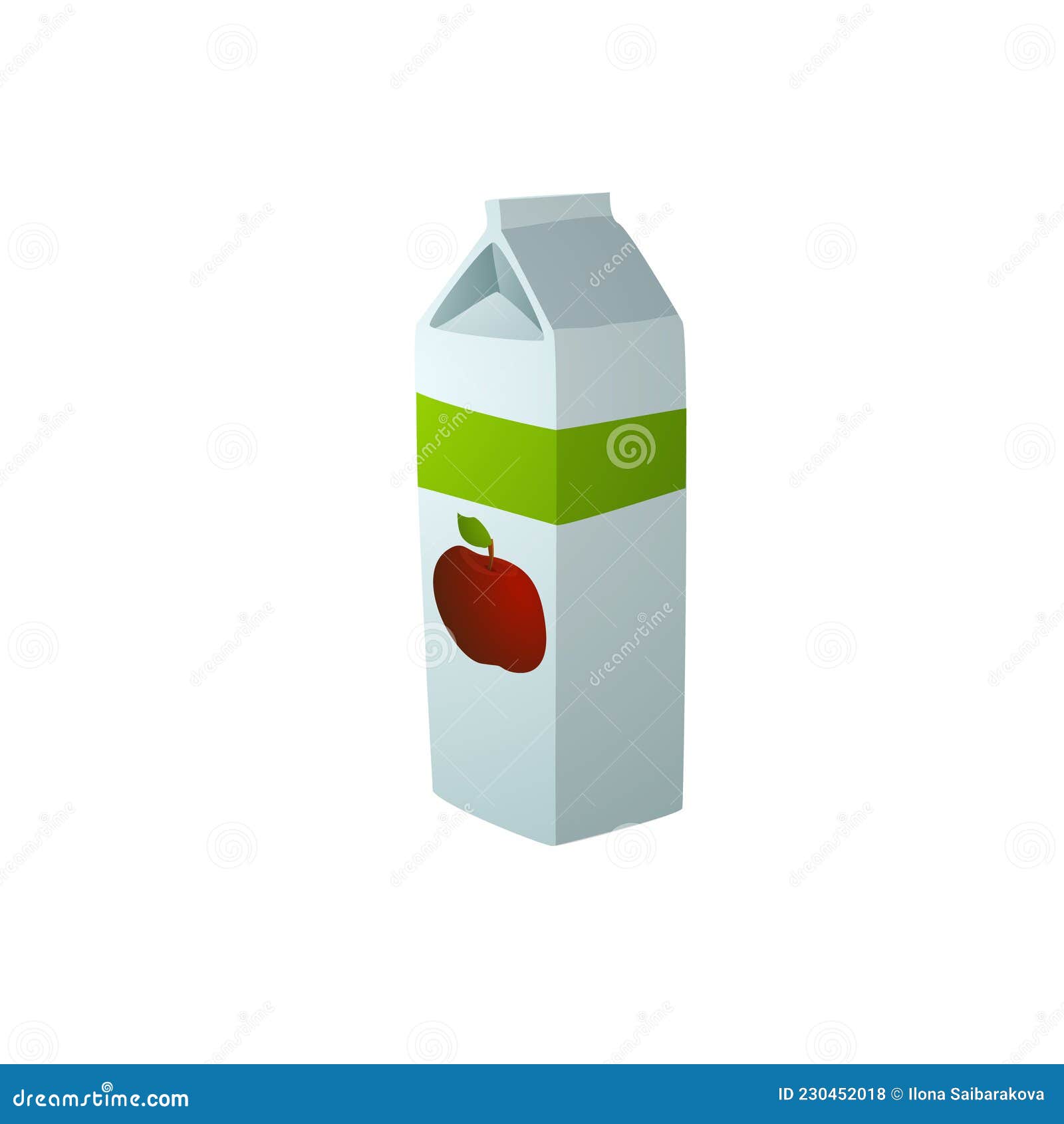 Box of Apple Juice. Simple Cartoon Style. Vector Eps10 Stock Vector ...