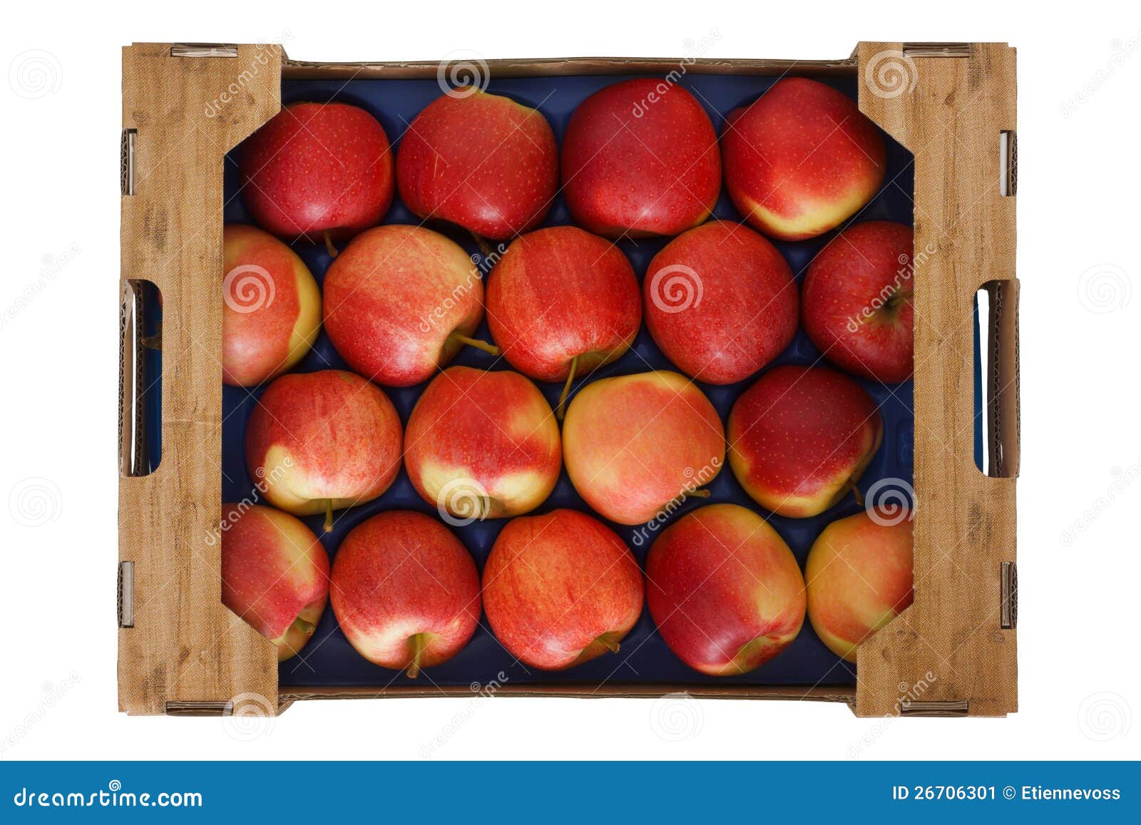 Box of apples from above stock image. Image of cardboard - 26706301