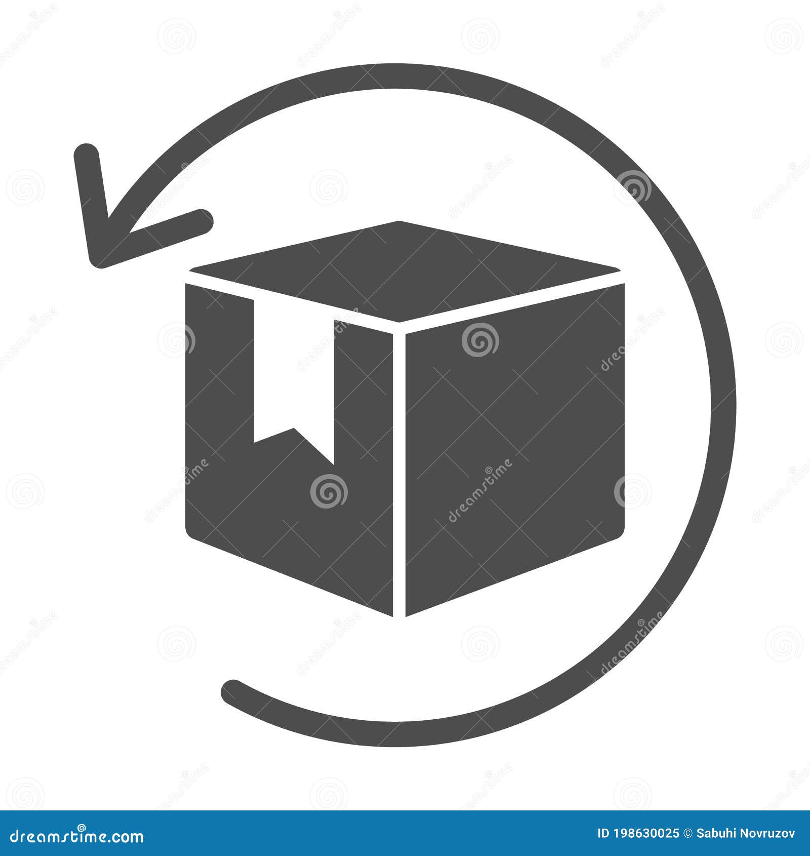 Box With Arrow Solid Icon, Logistics Concept, Commodity Turnover Sign ...