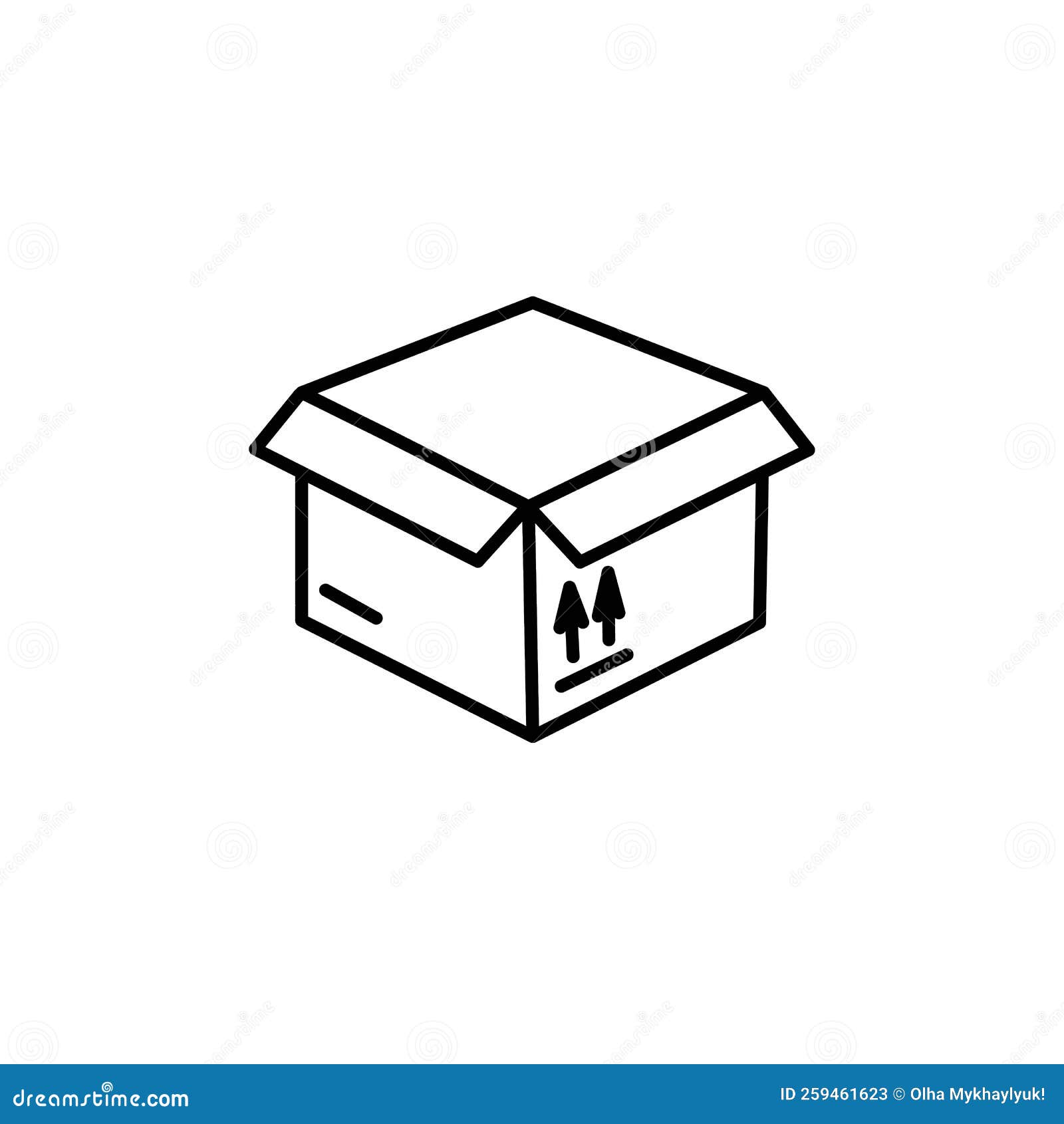 Box with Arrow Up Inward, Incoming Loading Icon Thin Line for Web and ...
