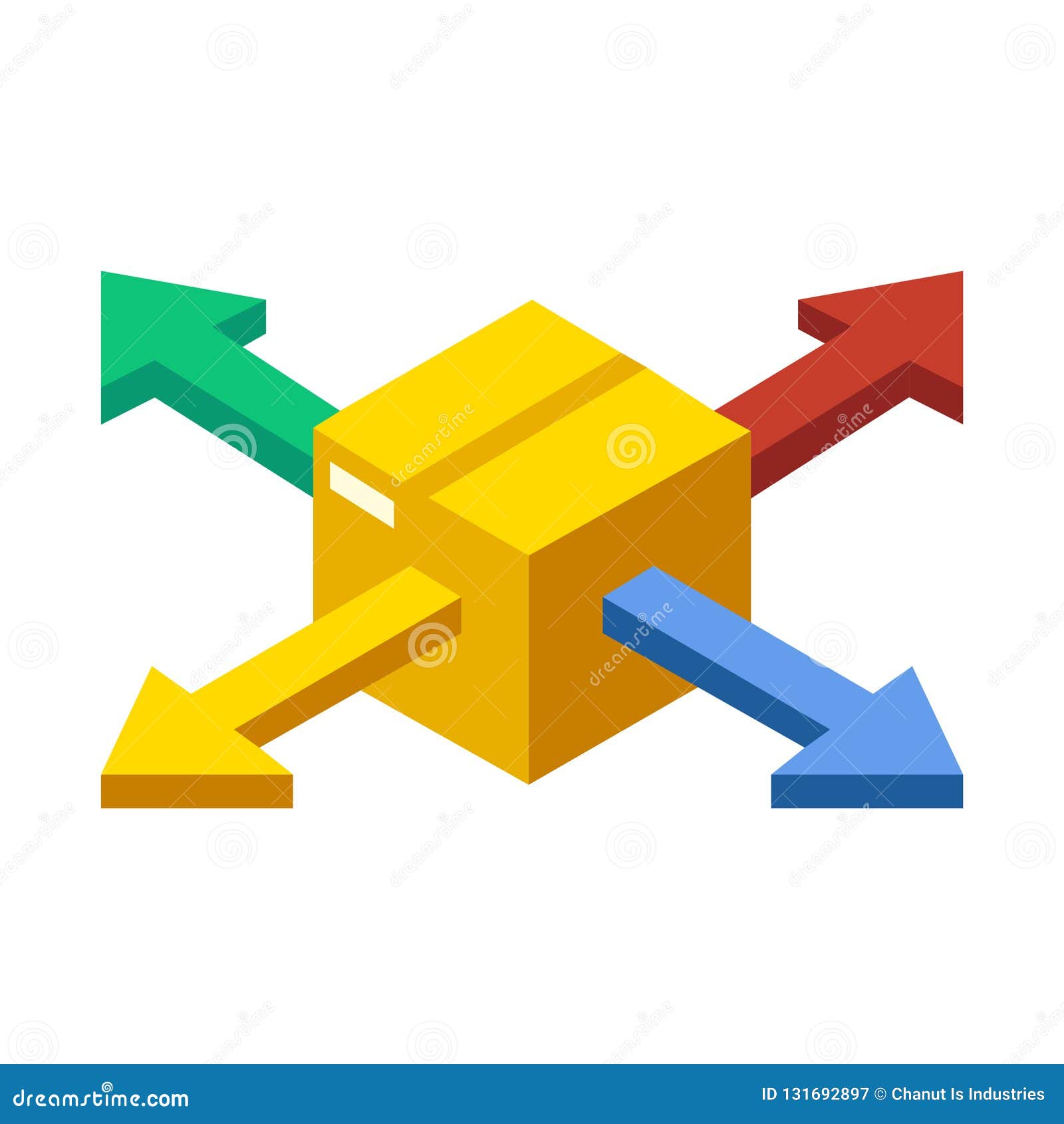 Distribution Network Isometric Illustration Stock Vector - Illustration ...