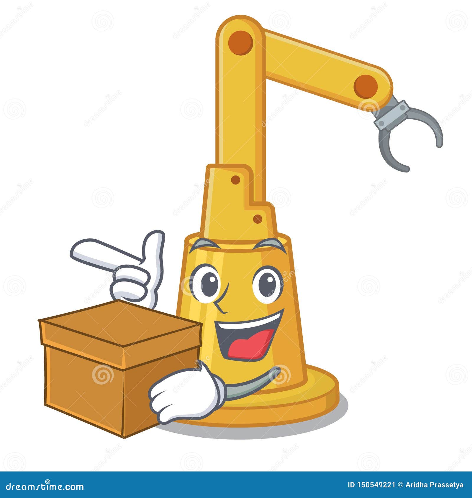 With Box Assembly Automation Machine the Cartoon Shape Stock Vector ...