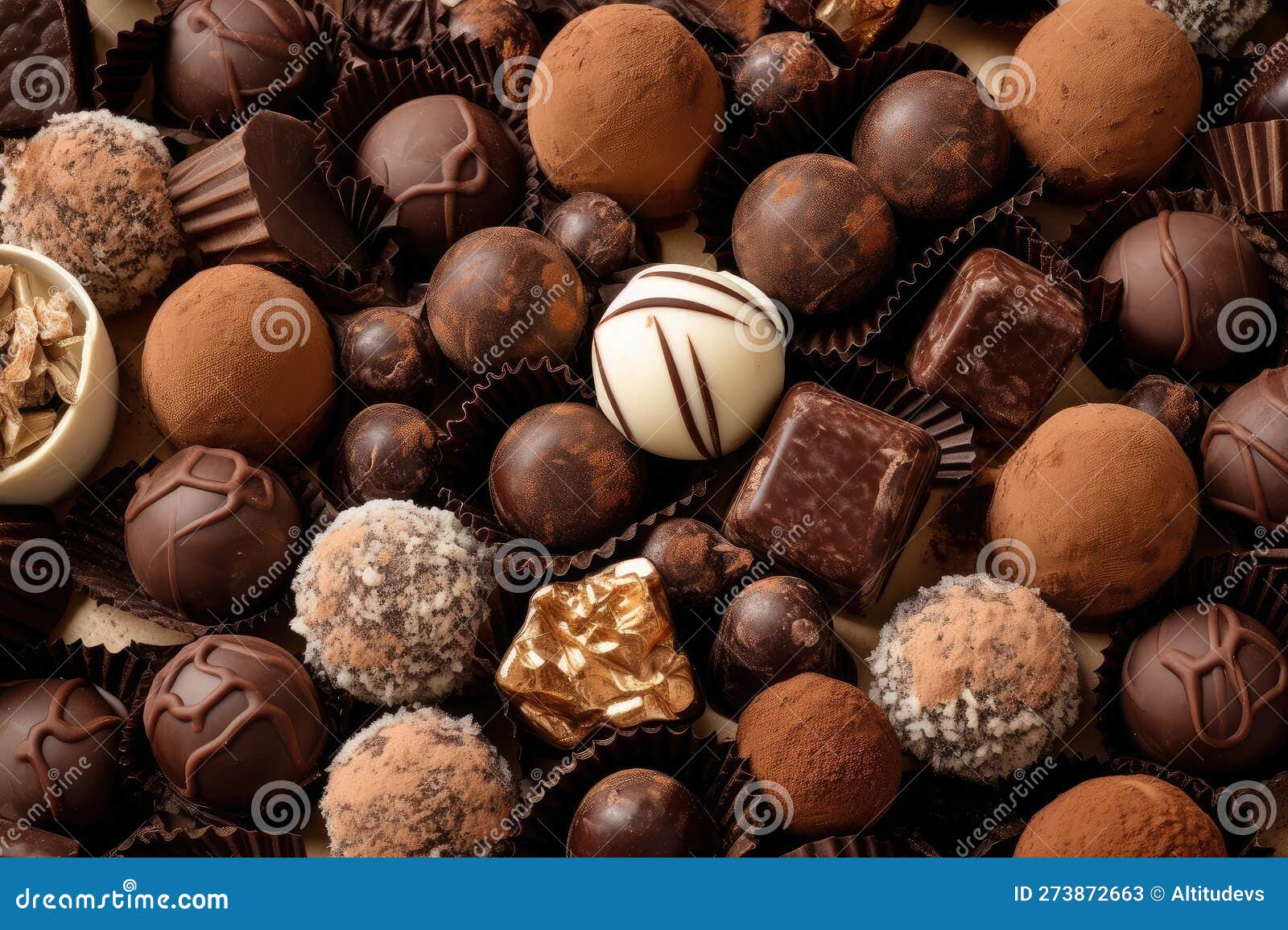 Box of Assorted Chocolate Truffles, in Various Shapes and Sizes Stock ...