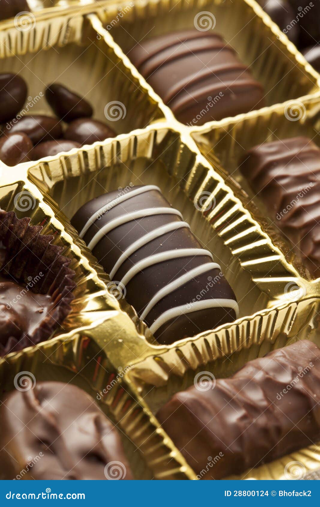 Box of Assorted Chocolates stock photo. Image of cocoa - 28800124