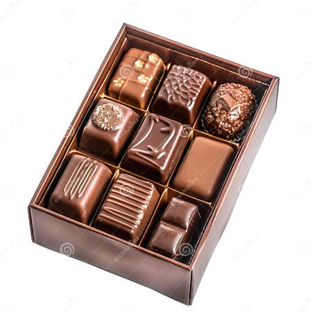 Box of Assorted Chocolates with Different Fillings Stock Image ...