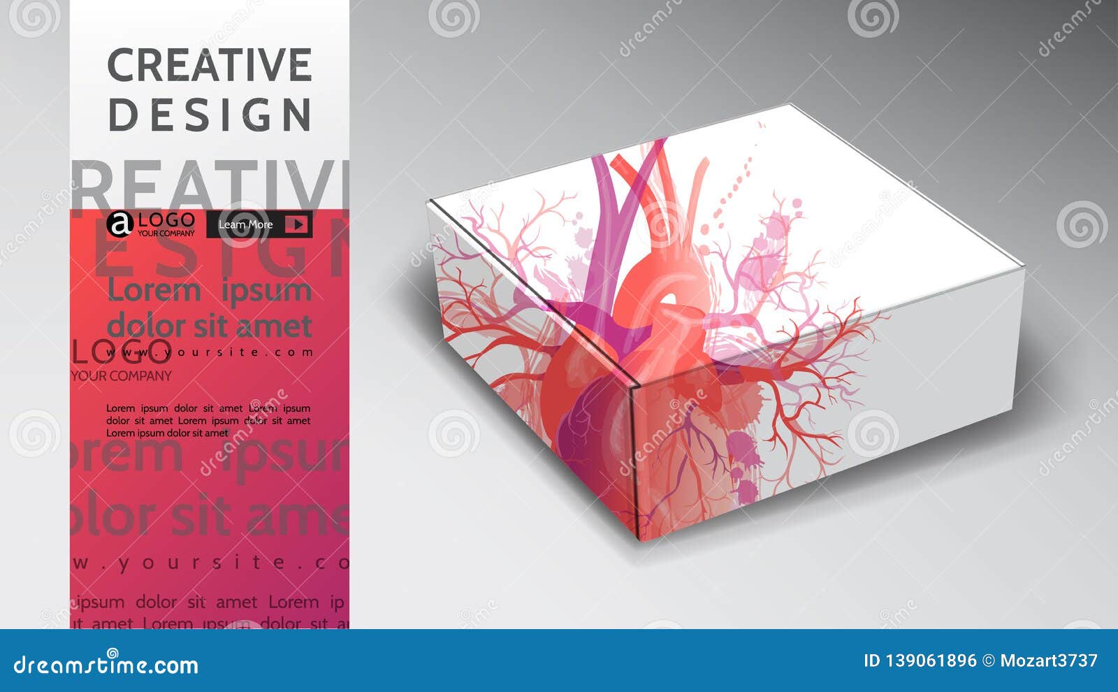 Box Abstract Vector Heart Design Art Illustration Stock Vector ...