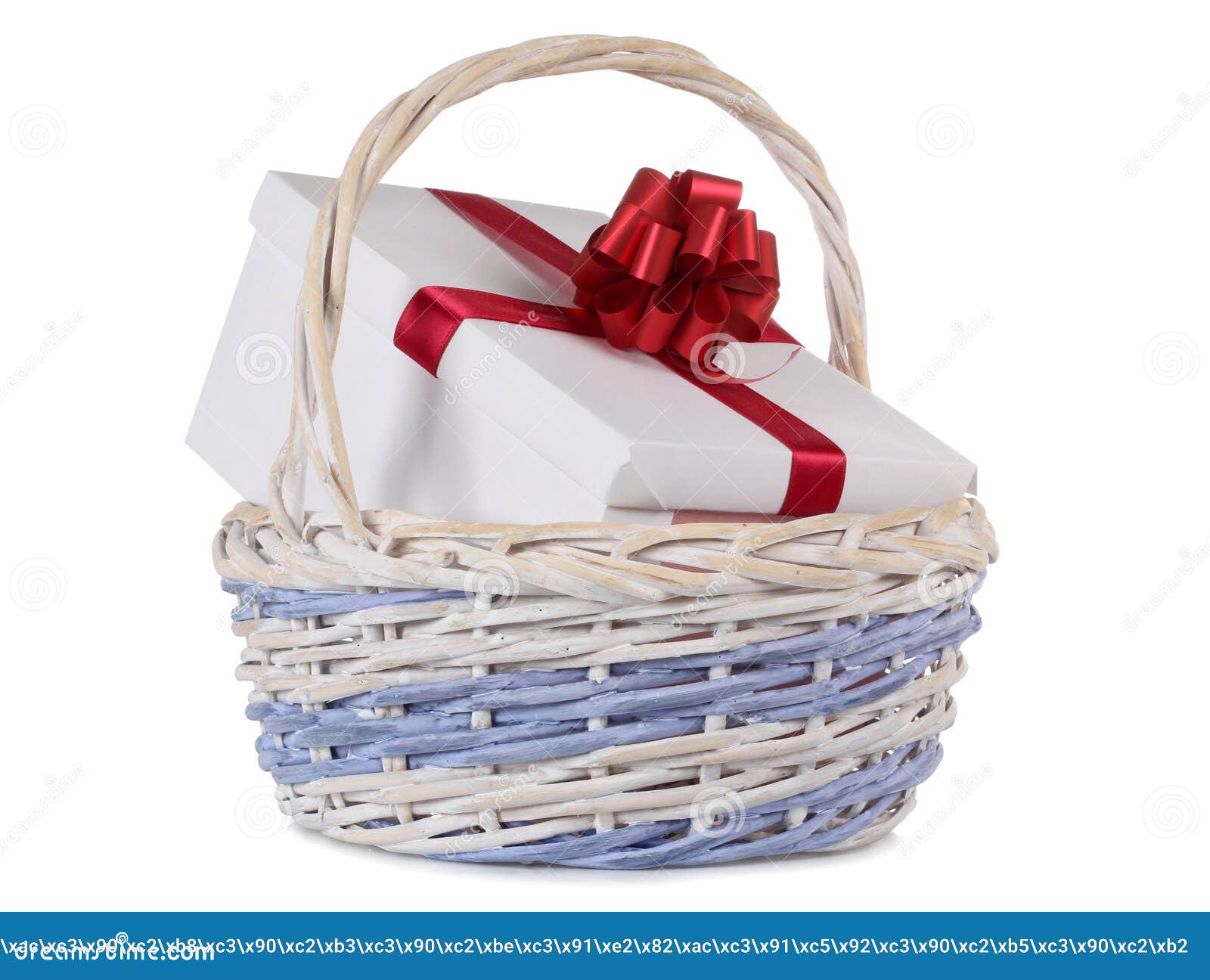 Box in basket stock image. Image of decoration, straw - 22349317