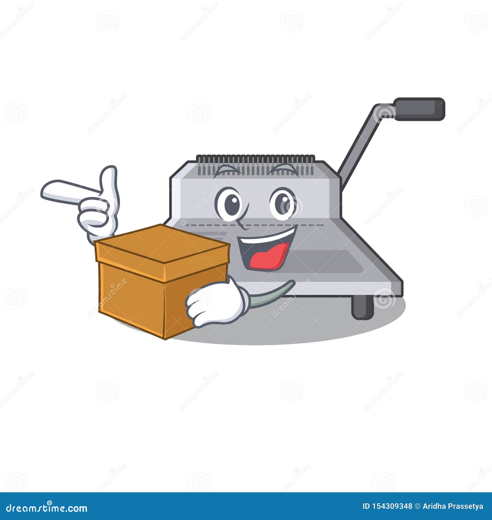 With Box Binding Machine in the Cartoon Shape Stock Vector ...