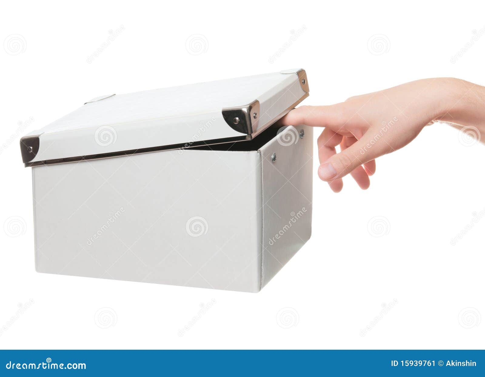 Box Bites Person for Finger Stock Image - Image of merchandise, mail ...