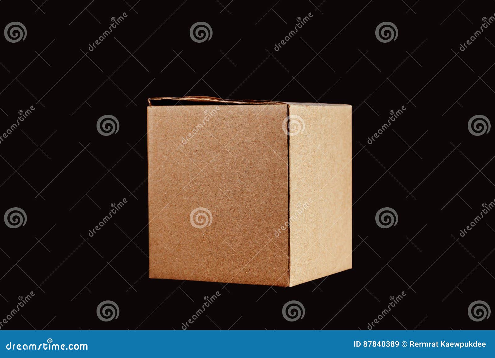 Box on a black background. stock image. Image of empty - 87840389