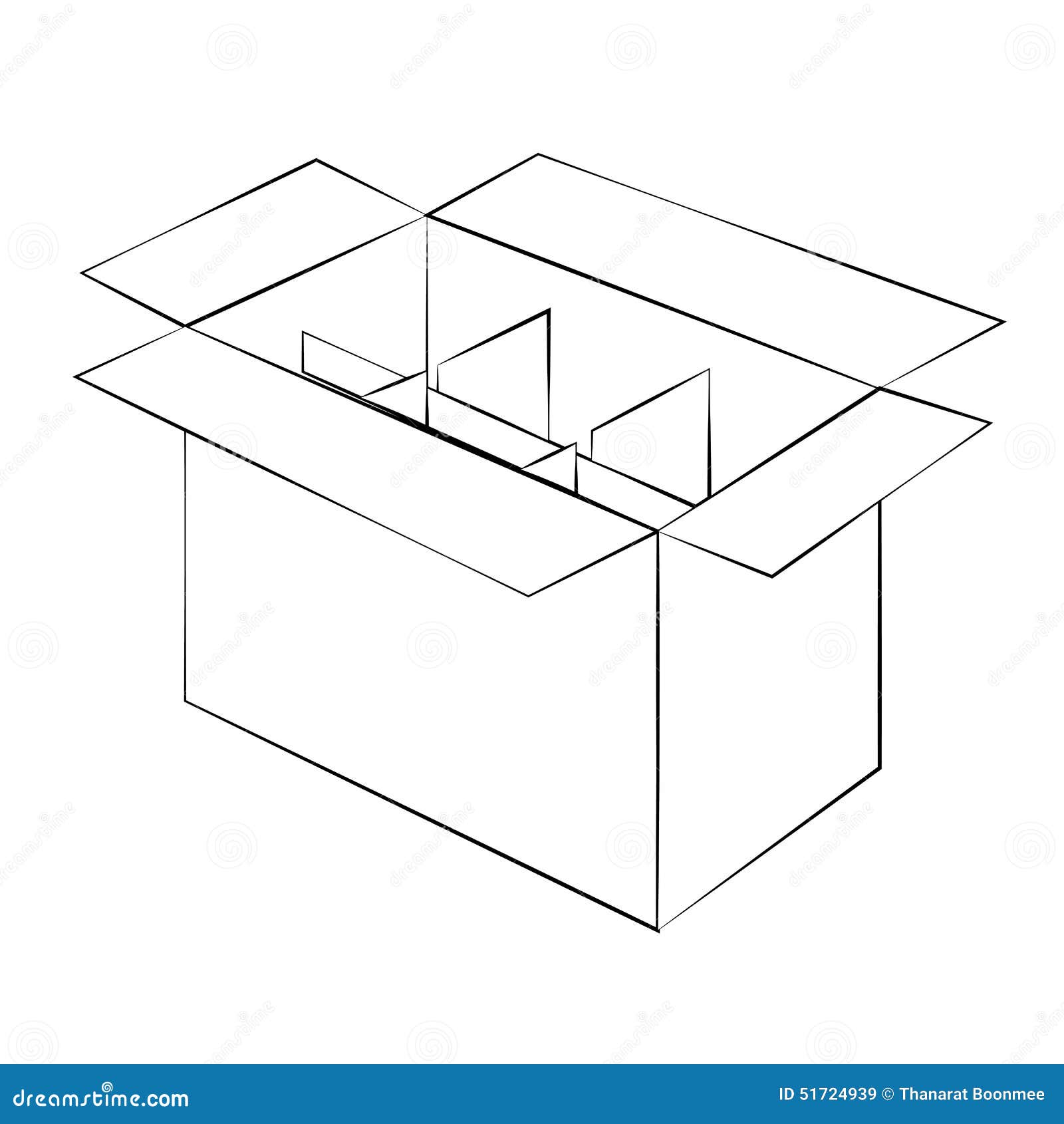 Box stock vector. Illustration of outline, grunge, vector - 51724939