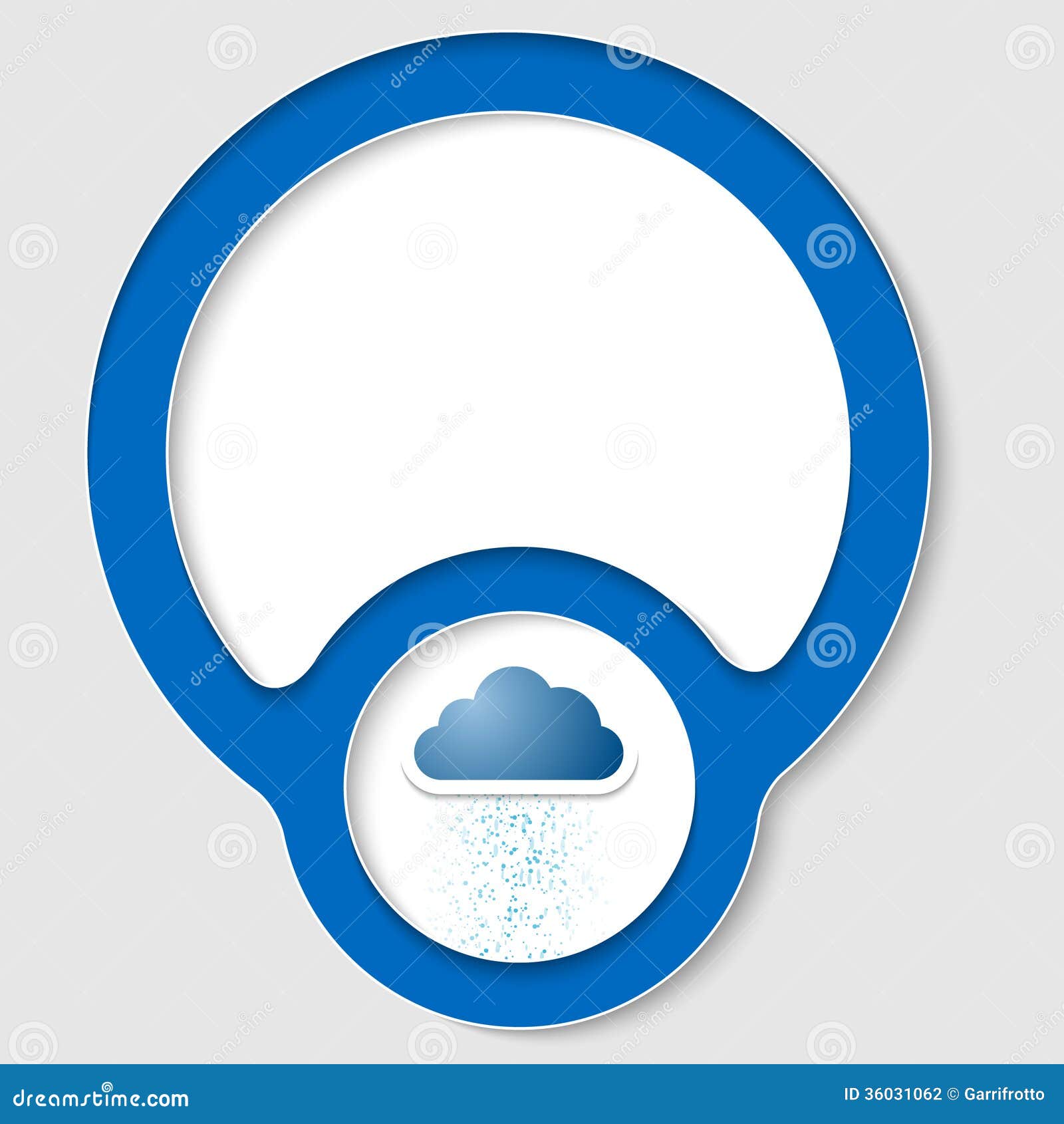 Box with blue cloud icon stock vector. Illustration of shape - 36031062