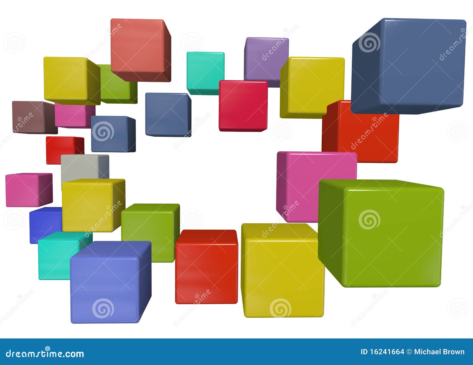 Box Border Color Abstract Data Cubes Stock Illustration - Illustration ...