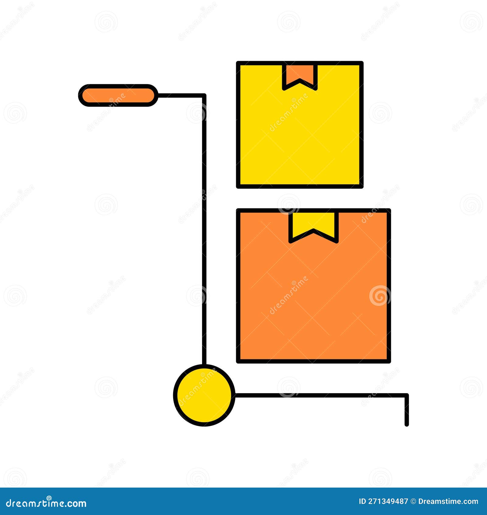 Box, box move icon stock vector. Illustration of shipping - 271349487