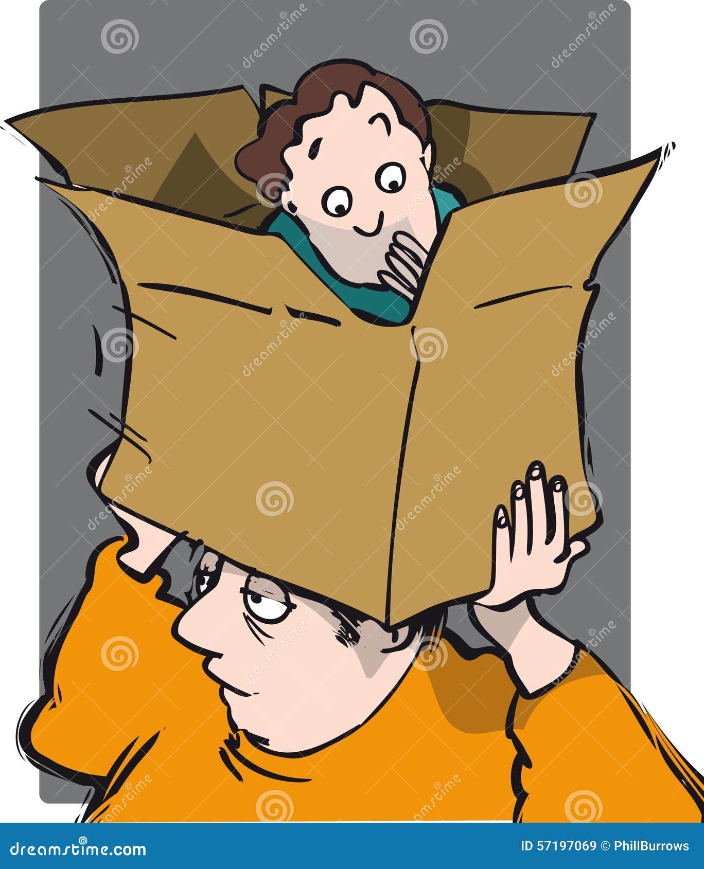 Box boy stock vector. Illustration of vector, head, parent - 57197069