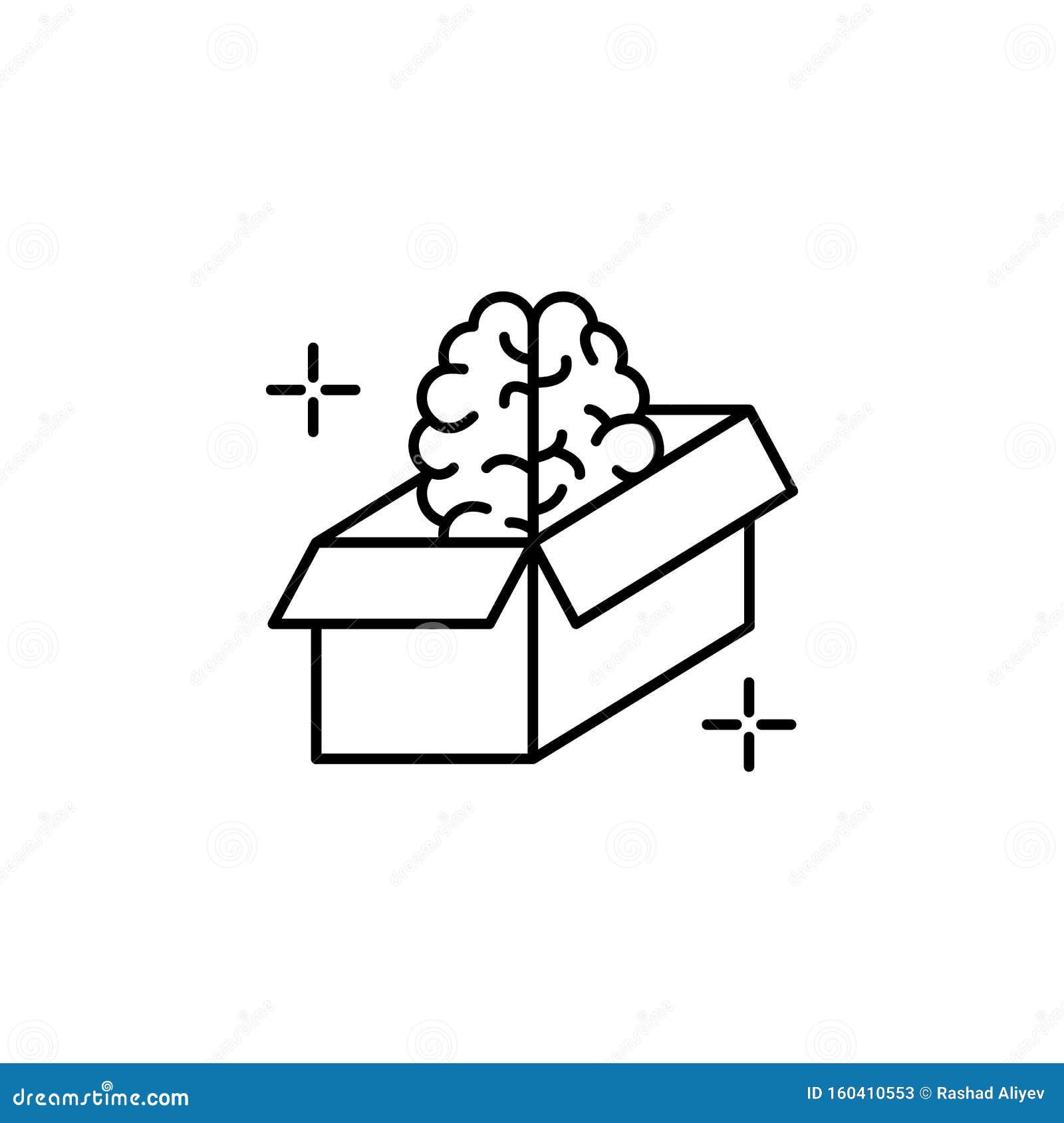 Box Brain Icon. Element of Brain Concept Stock Illustration ...
