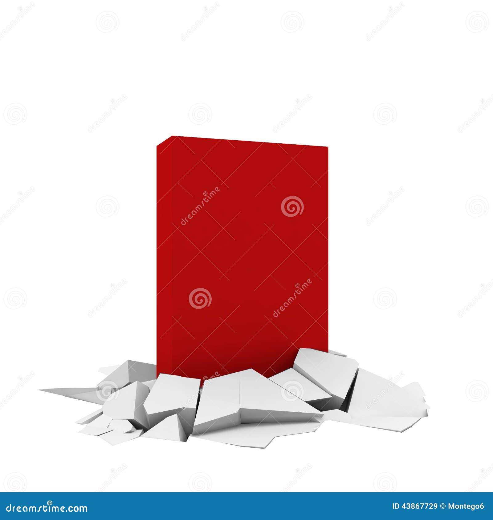 Box break through ground stock illustration. Illustration of ...