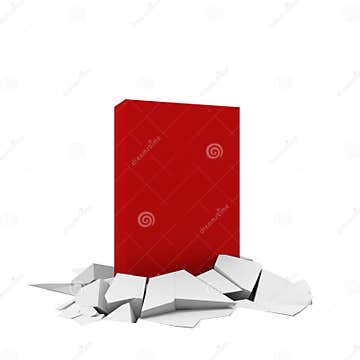 Box break through ground stock illustration. Illustration of ...