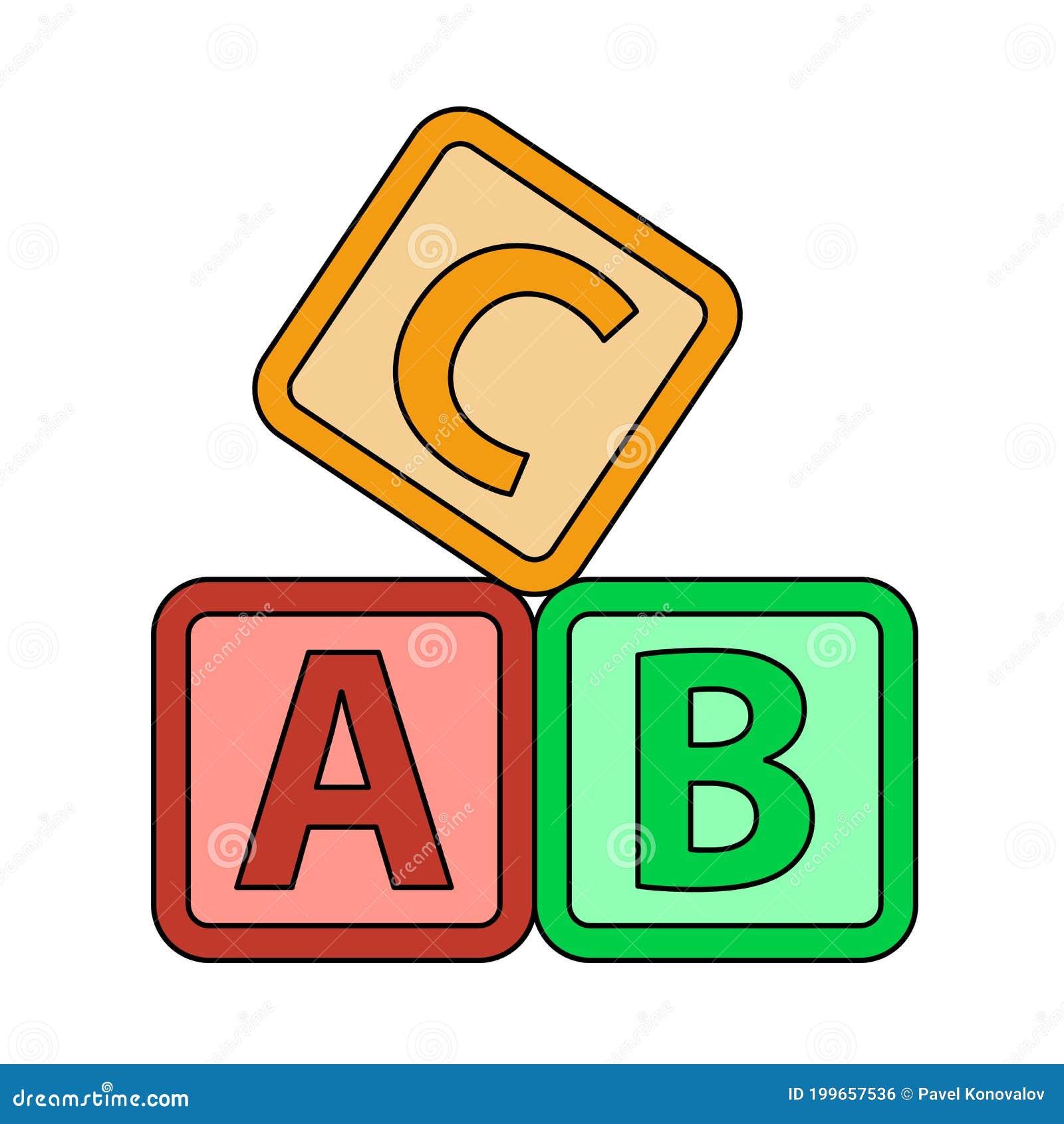 Box of Bricks Icon stock vector. Illustration of kindergarten - 199657536