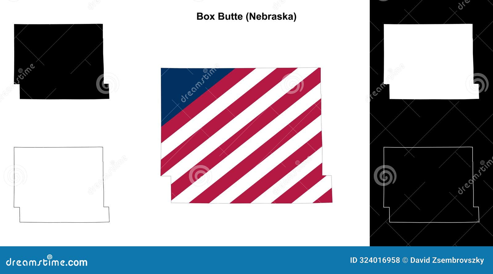 Butte Outline Map Vector Illustration | CartoonDealer.com #324140090