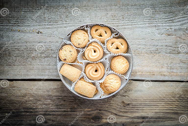 Box of Butter cookies stock photo. Image of pretzel, pastry - 37611010
