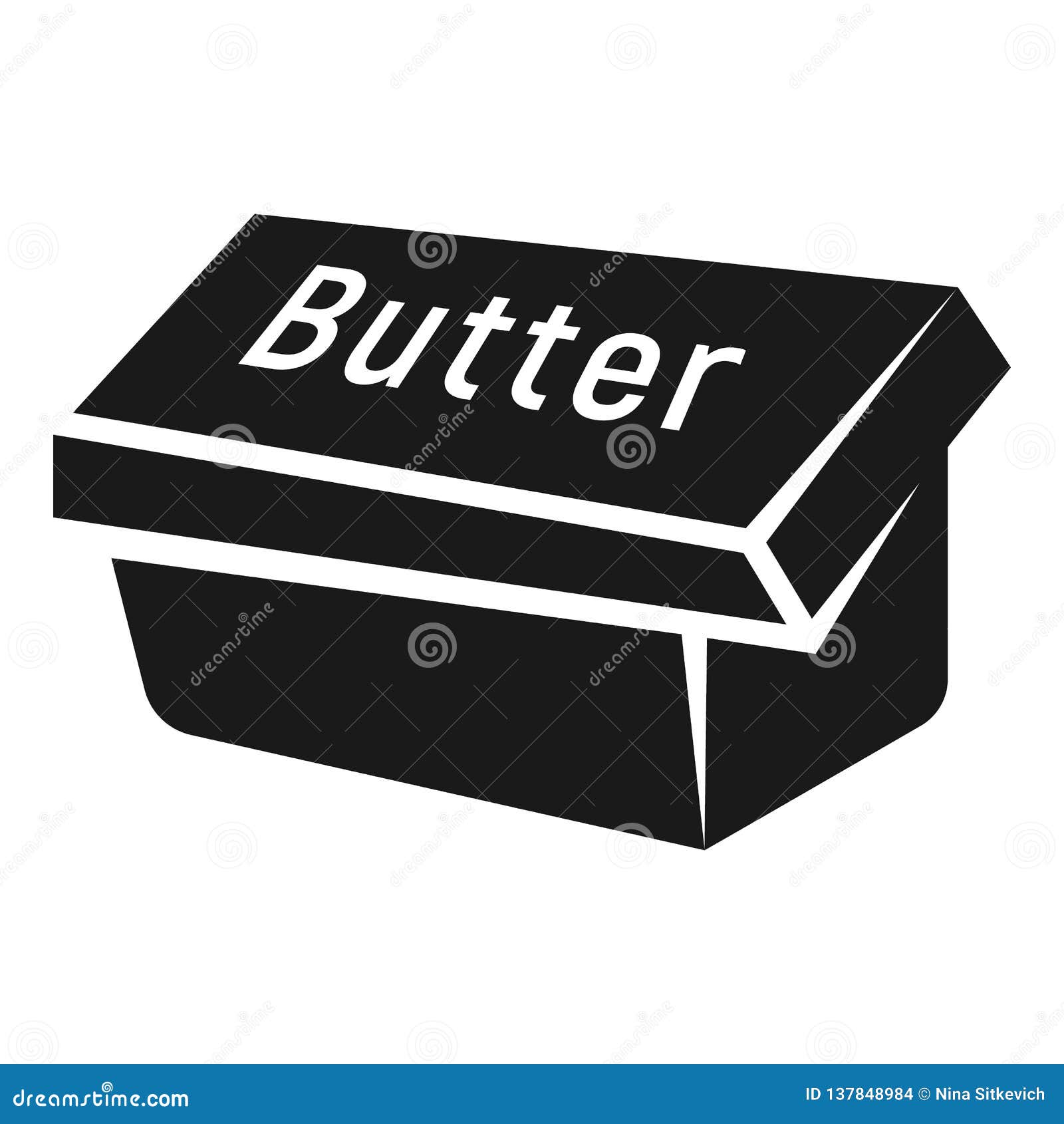 Box Butter Icon, Simple Style Stock Vector - Illustration of cream ...