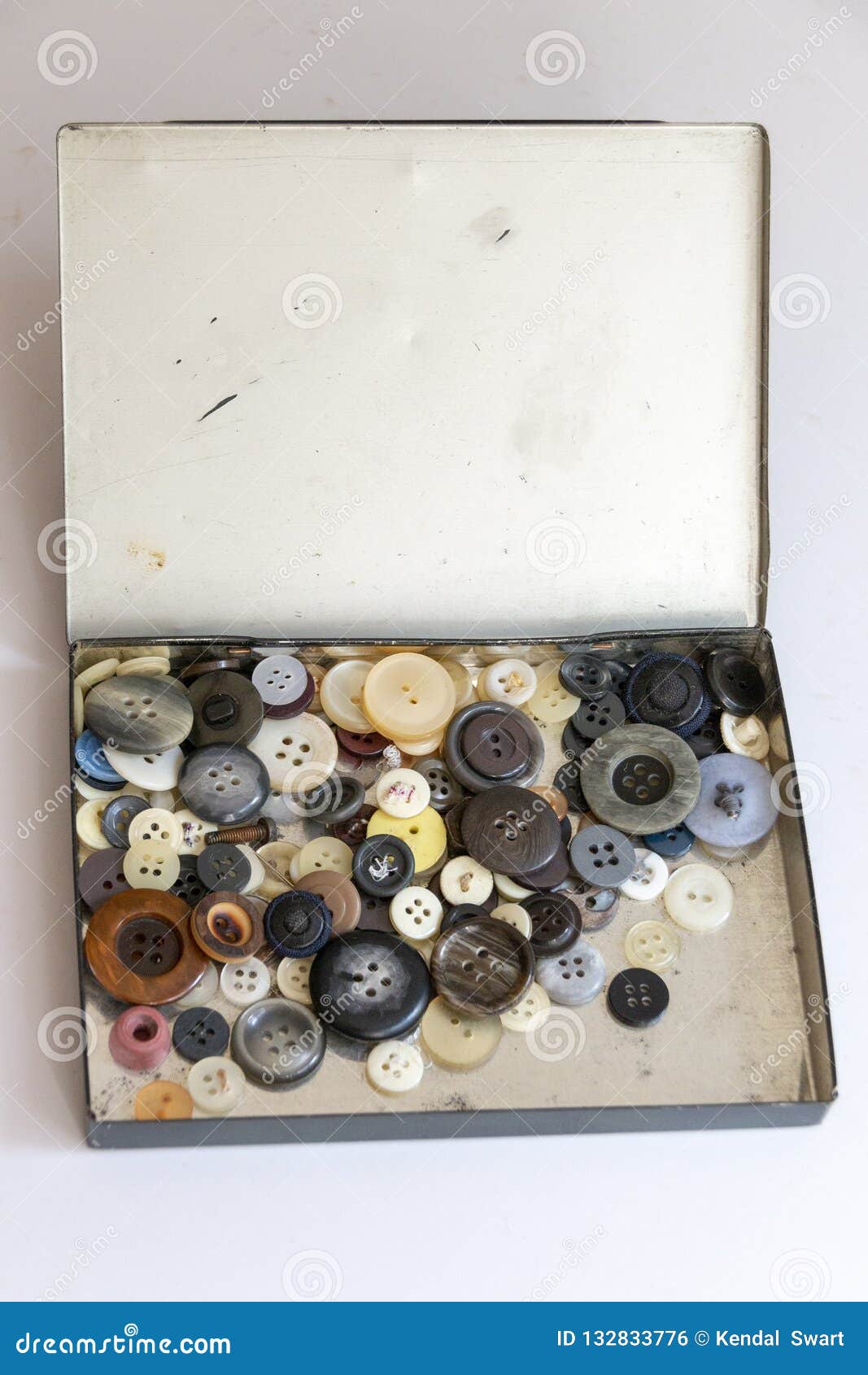 A Box of Buttons stock photo. Image of square, pink - 132833776