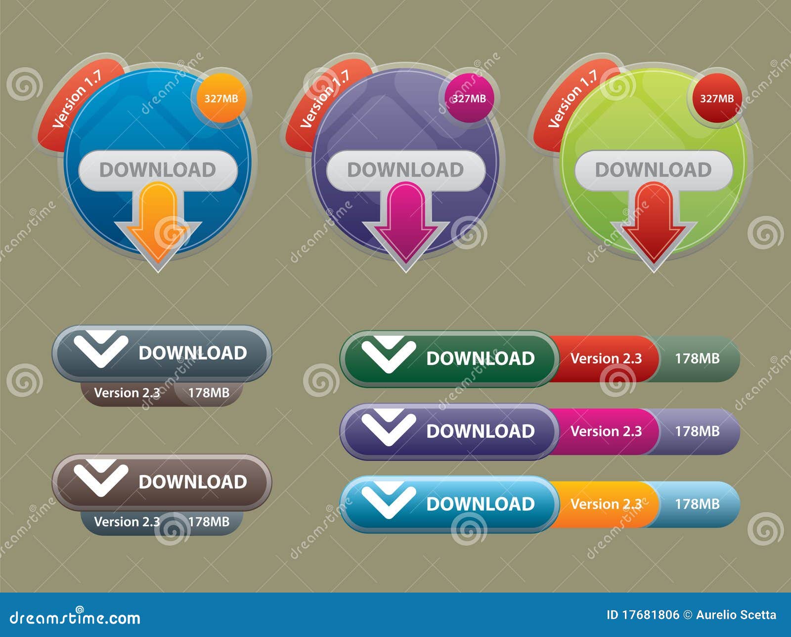Box and Buttons To Interface Websites Stock Vector - Illustration of ...
