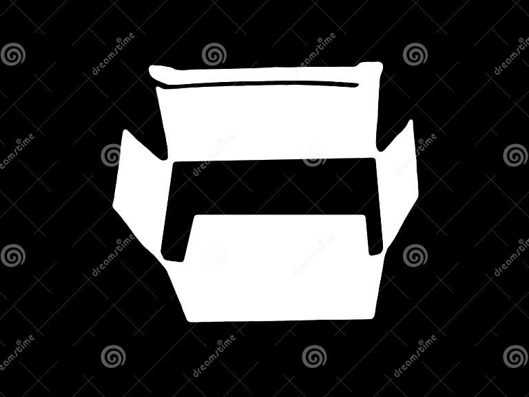 Box bw stock illustration. Illustration of clipart, isolated - 402553