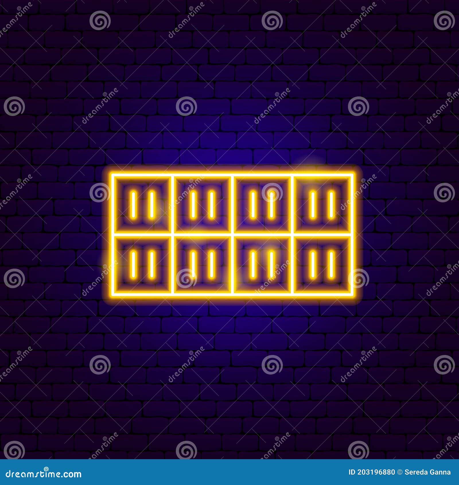 Box Cargo Neon Sign stock vector. Illustration of distribution - 203196880