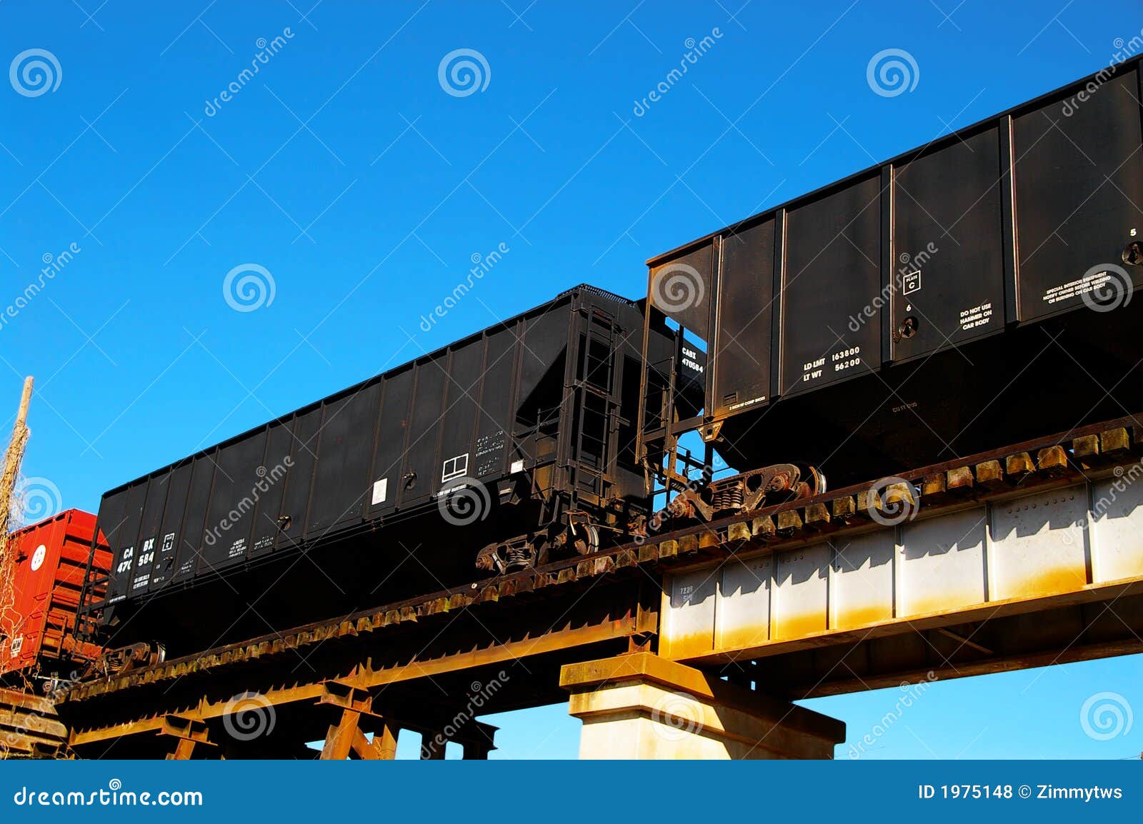 Box cars stock photo. Image of deliver, industrial, rail - 1975148