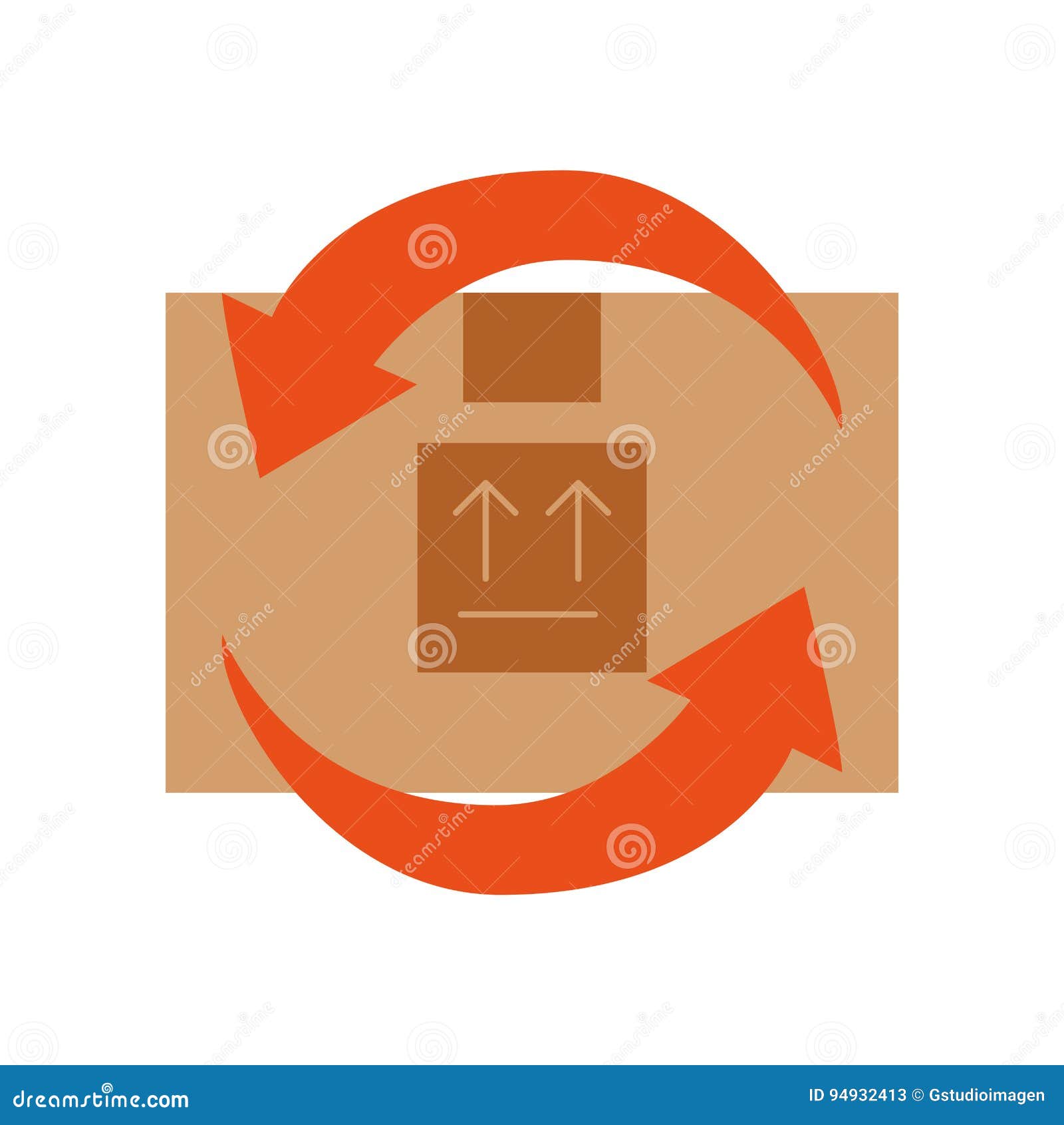 Box Carton with Arrows Delivery Icon Stock Vector - Illustration of ...
