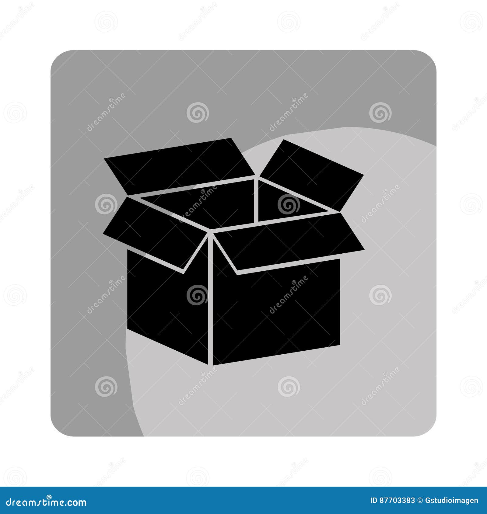 Box carton packing icon stock vector. Illustration of sign - 87703383