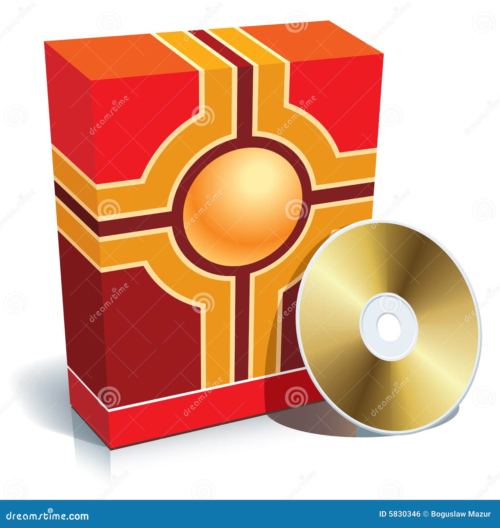 Box and CD stock vector. Illustration of logo, book, plastic - 5830346