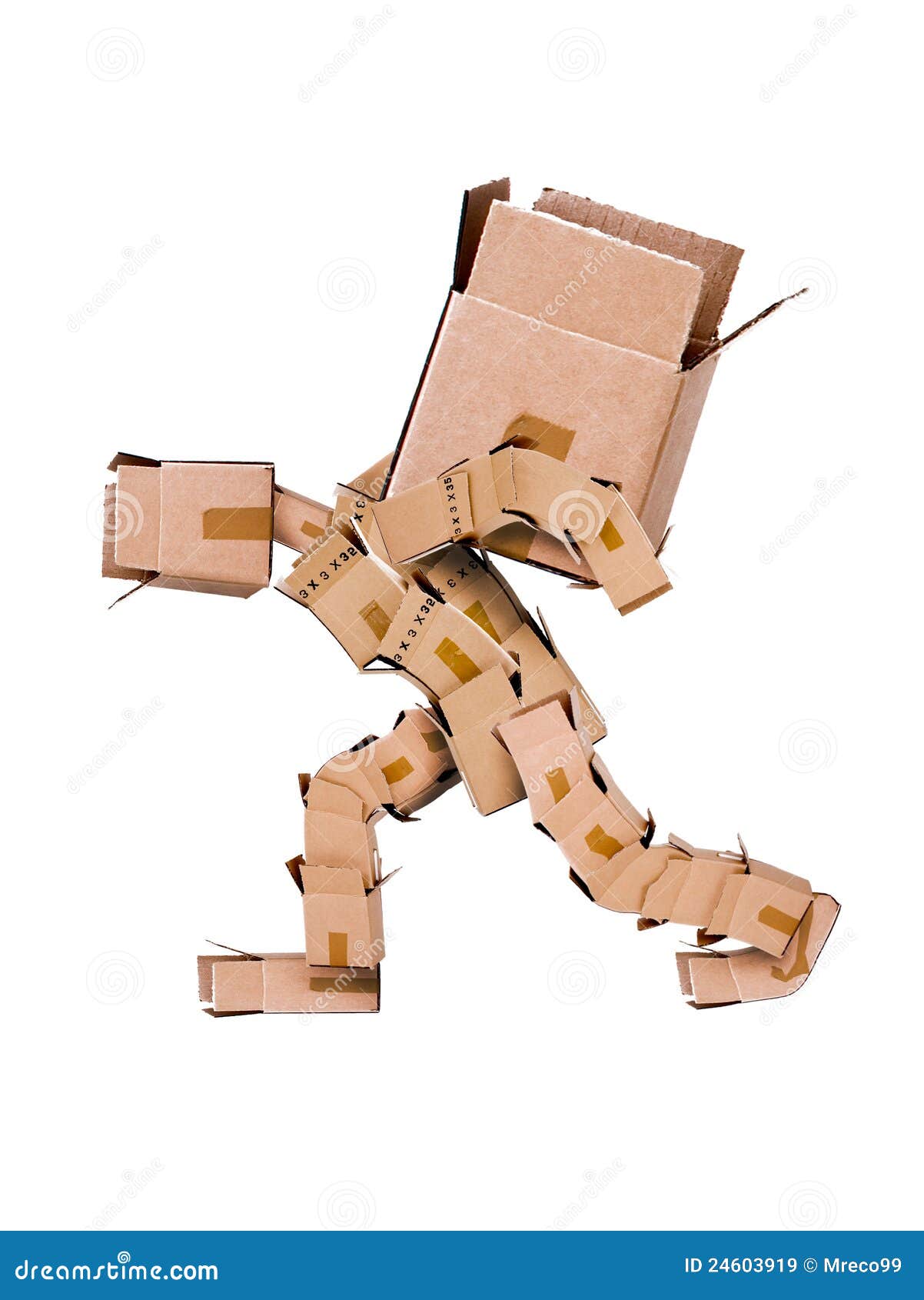 Box Character Hauling Large Box Stock Image - Image of deliver, empty ...