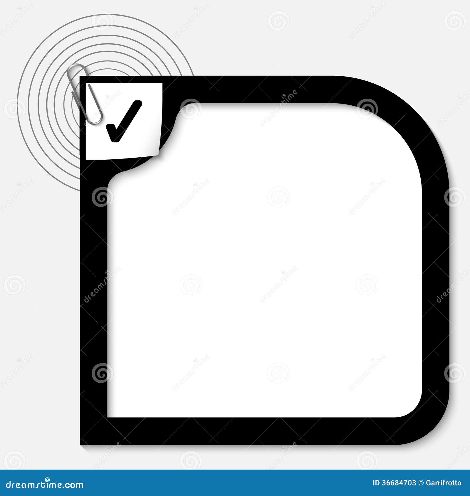 Box with a Check Box and Paper Clip Stock Vector - Illustration of ...