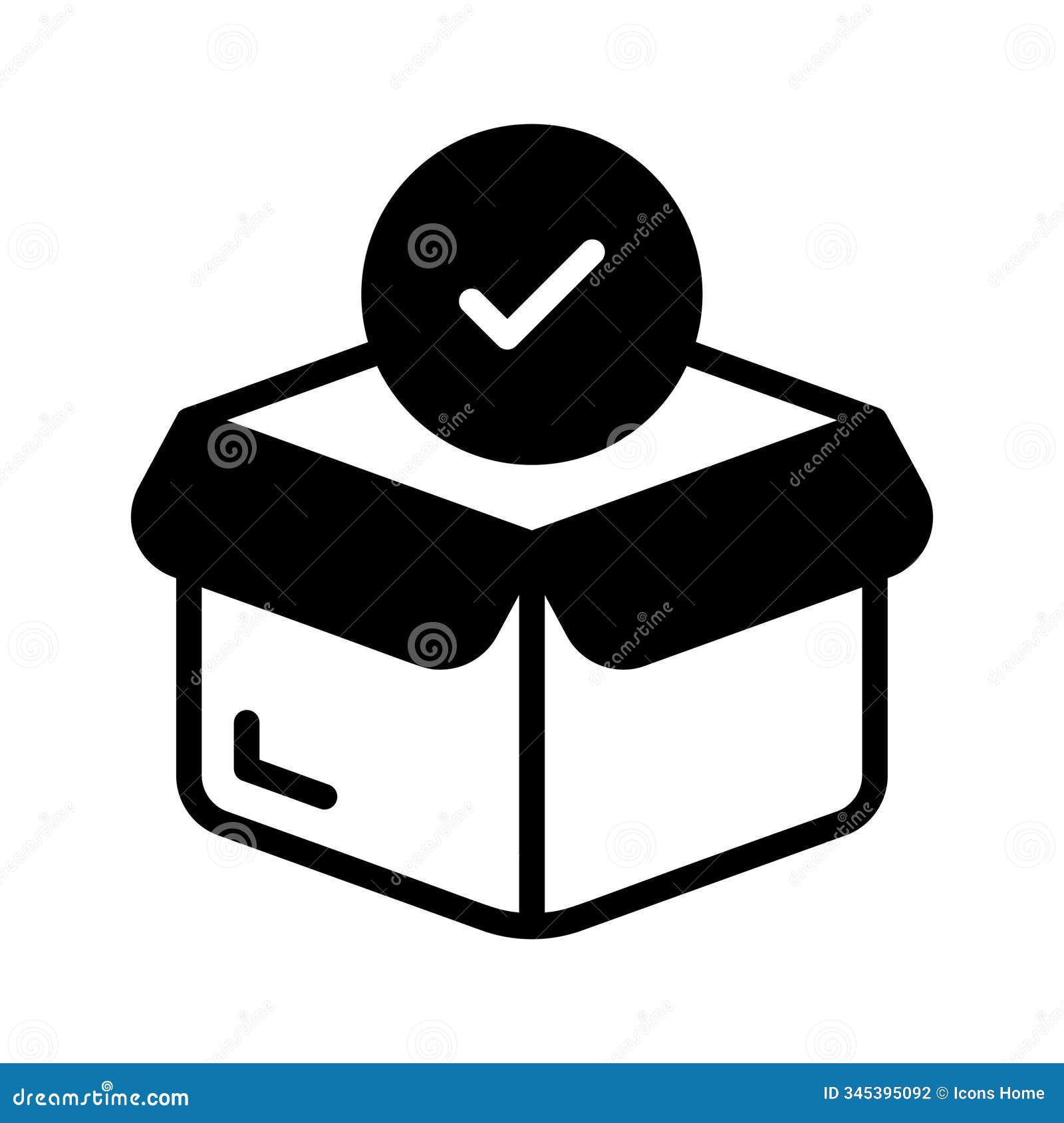 Box with Check Mark Symbolizing Approved or Verified Package Stock ...