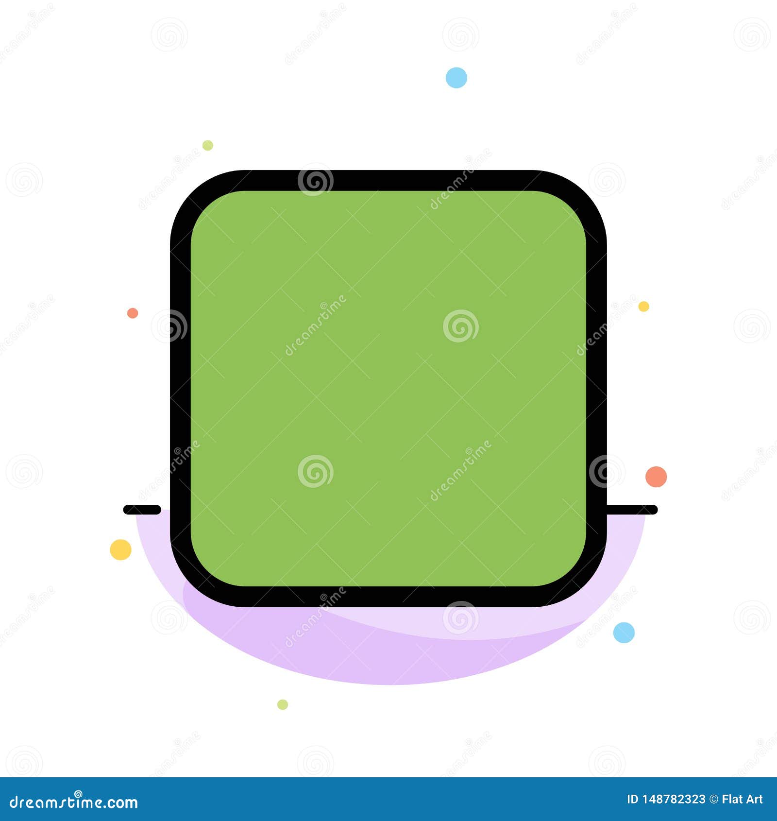 Box, Checkbox, Unchecked Abstract Flat Color Icon Template Stock Vector ...