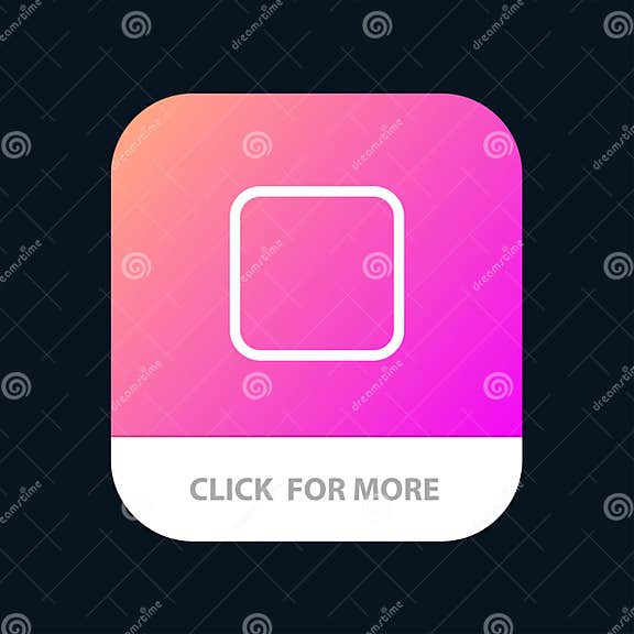 Box, Checkbox, Unchecked Mobile App Button. Android and IOS Line ...