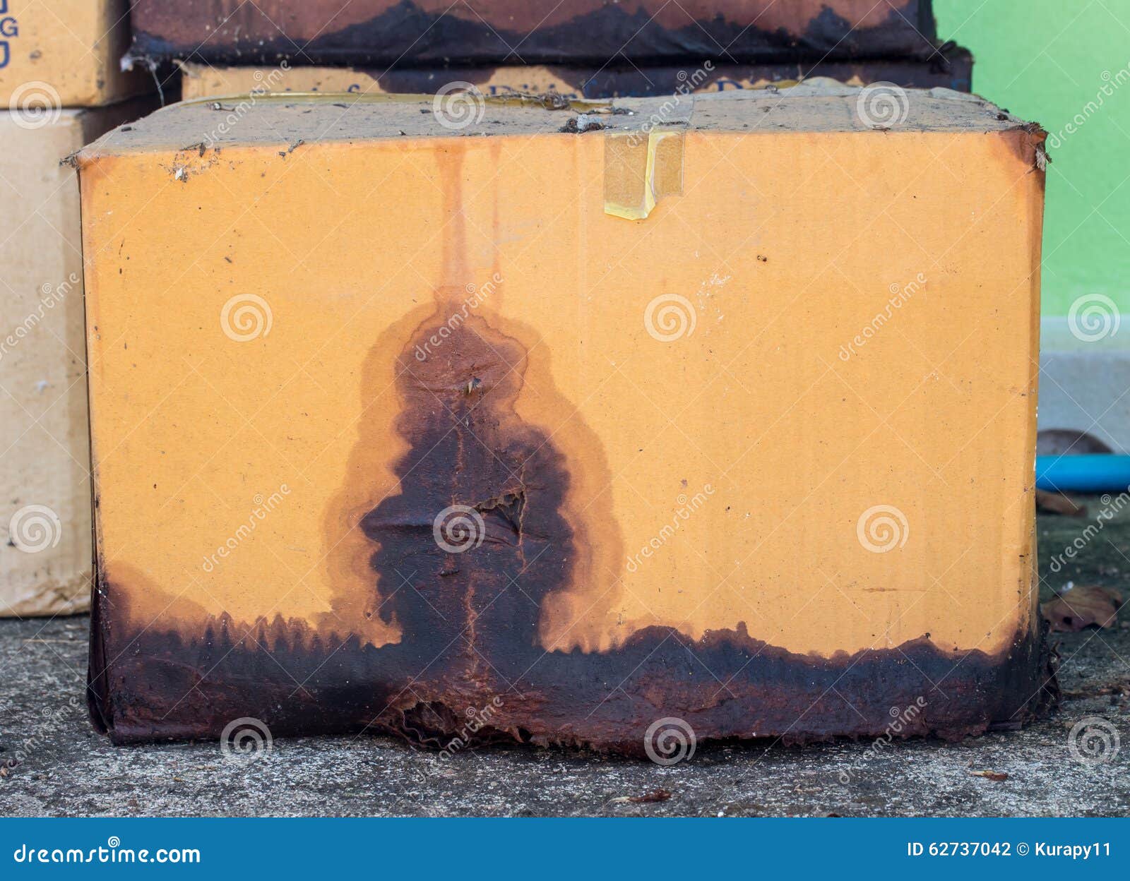 Box with chemical spill stock photo. Image of waste, problem - 62737042