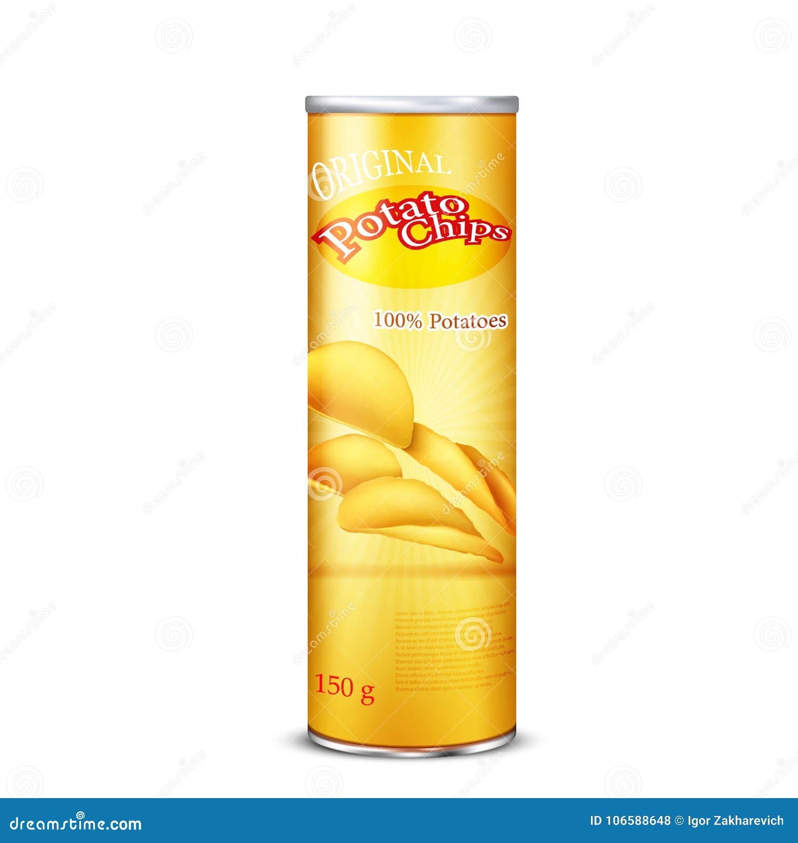 A Box of Chips. Vector Illustration Stock Illustration - Illustration ...