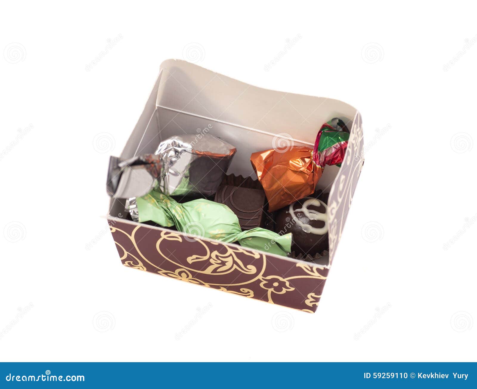 Box of Chocolate Candy stock photo. Image of christmas - 59259110