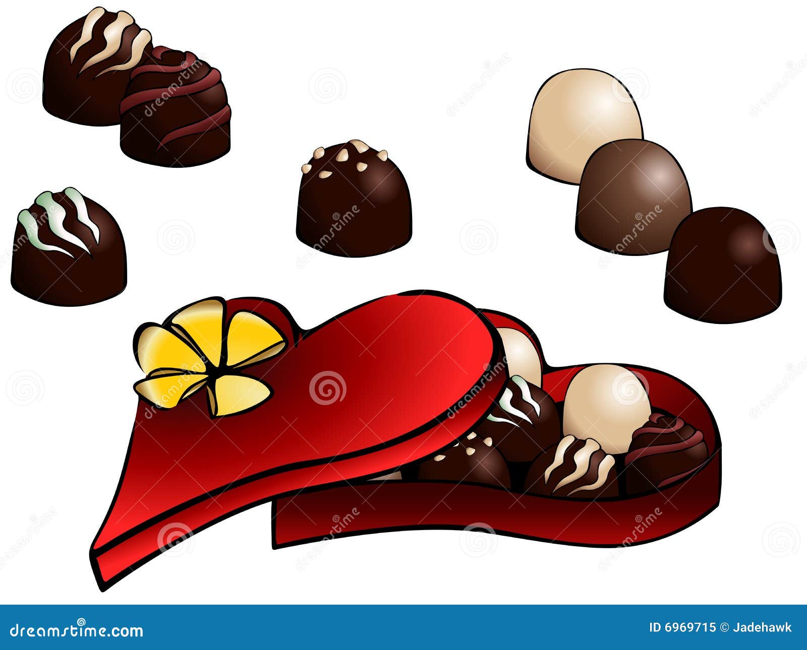 Box of chocolate truffles stock vector. Illustration of gifts - 6969715
