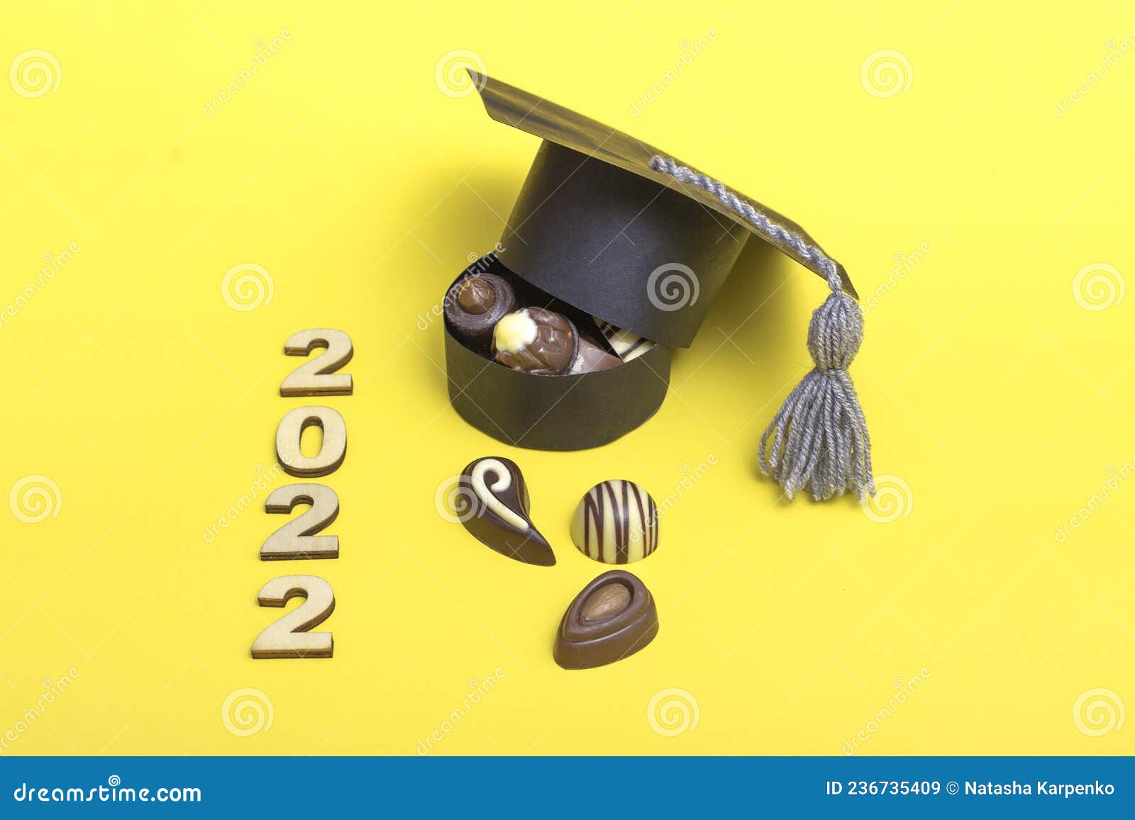 A Box of Chocolates in the Form of a Graduation Hat. Chocolate Day ...