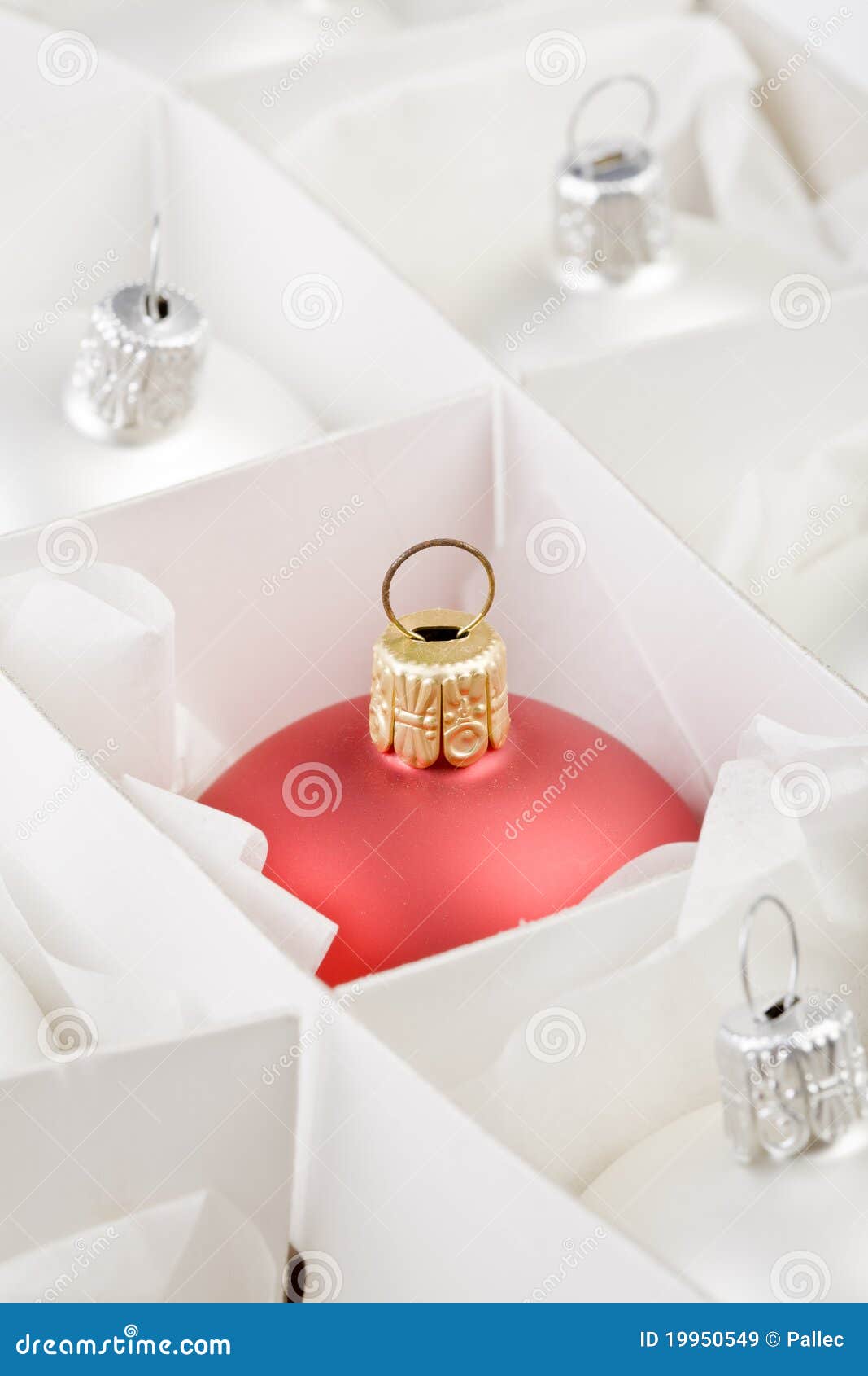 Box of christmas balls stock image. Image of season, celebrate - 19950549